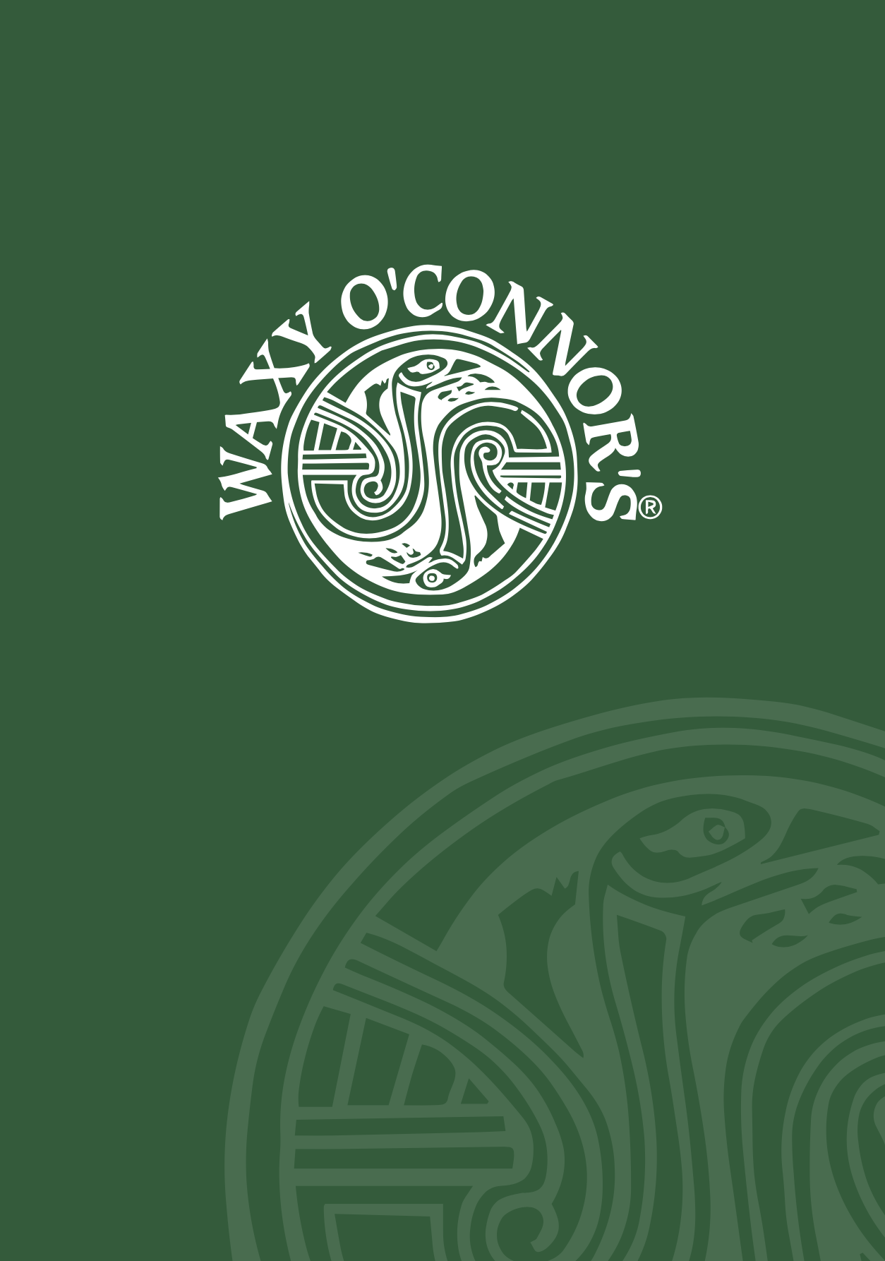 Menus – Waxy O' Connor's Glasgow